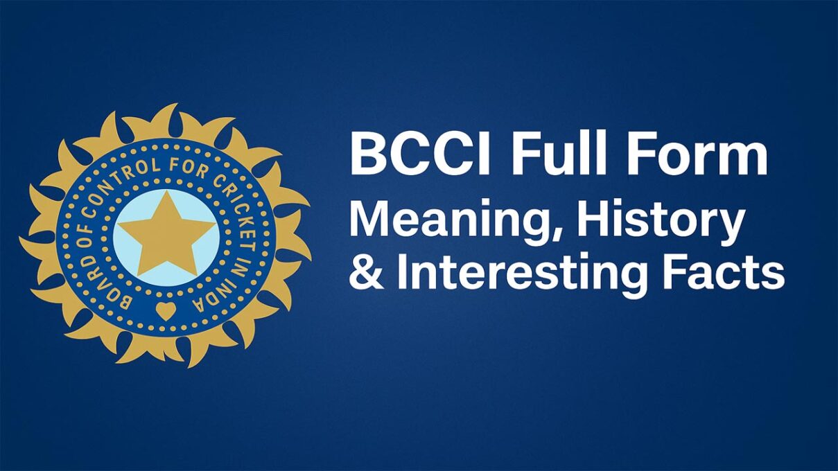 BCCI Full Form, Meaning, History & Fun Facts